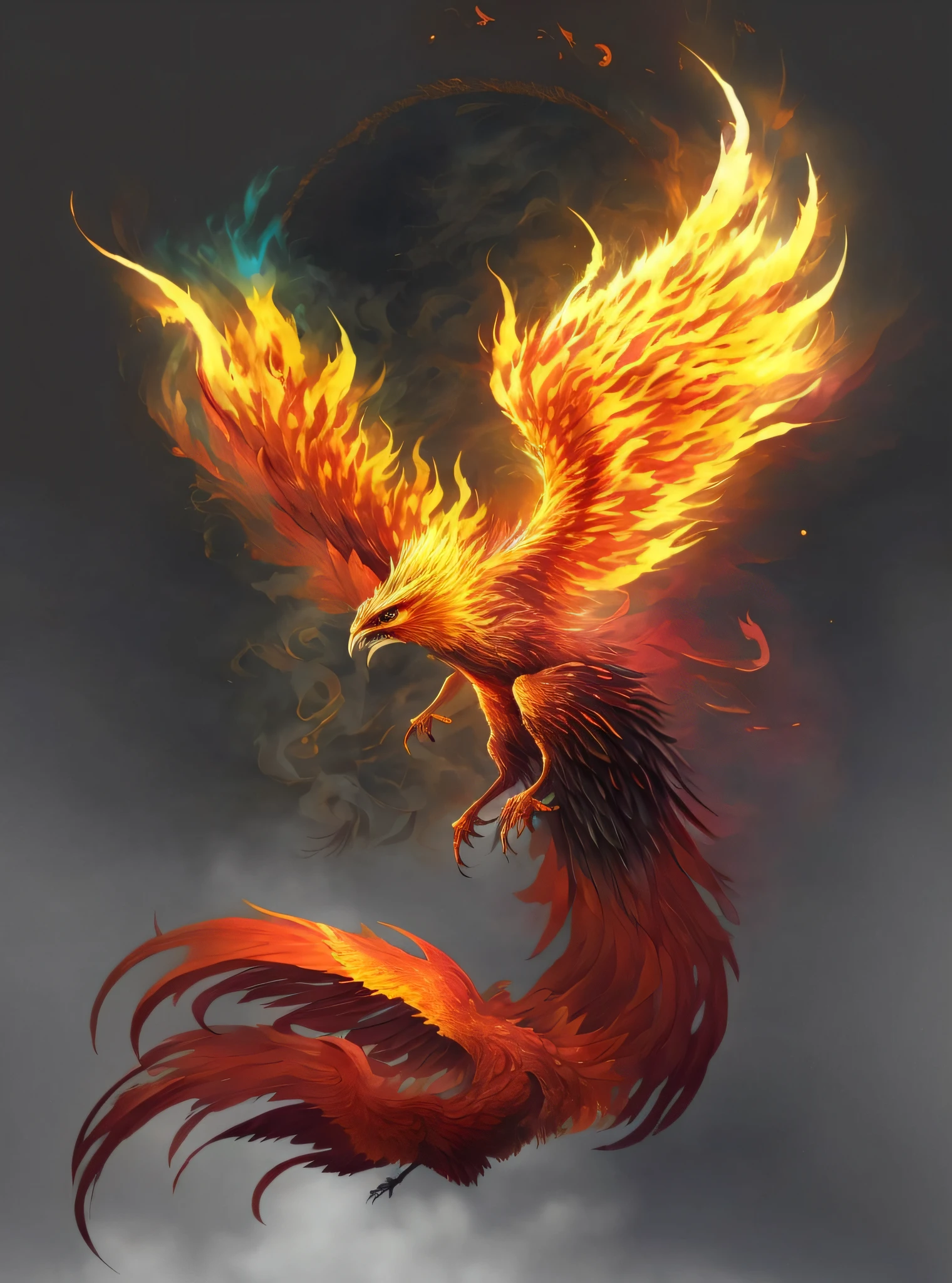 A bird with a long tail flying through the air - SeaArt AI