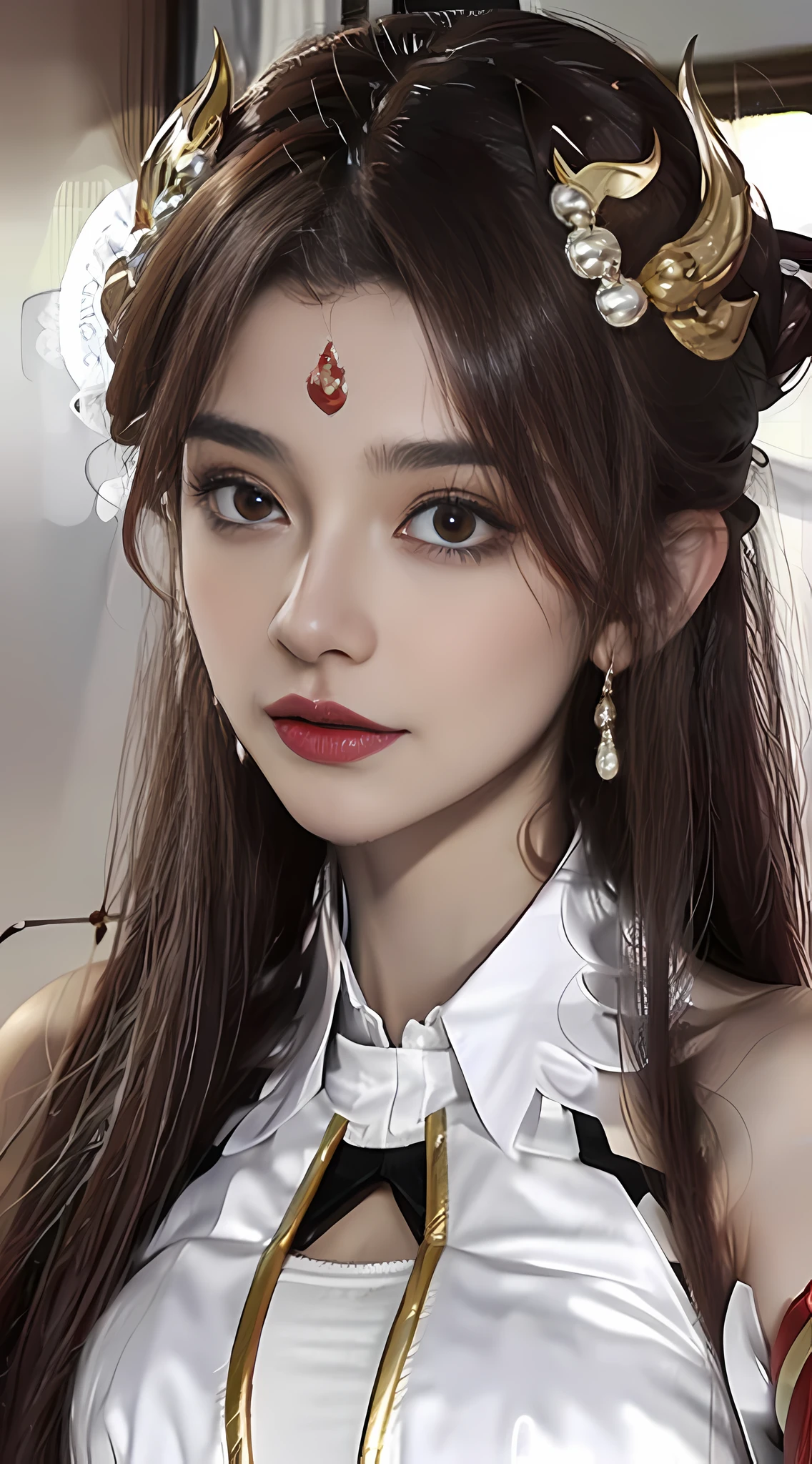A close up of a woman with a crown on her head - SeaArt AI