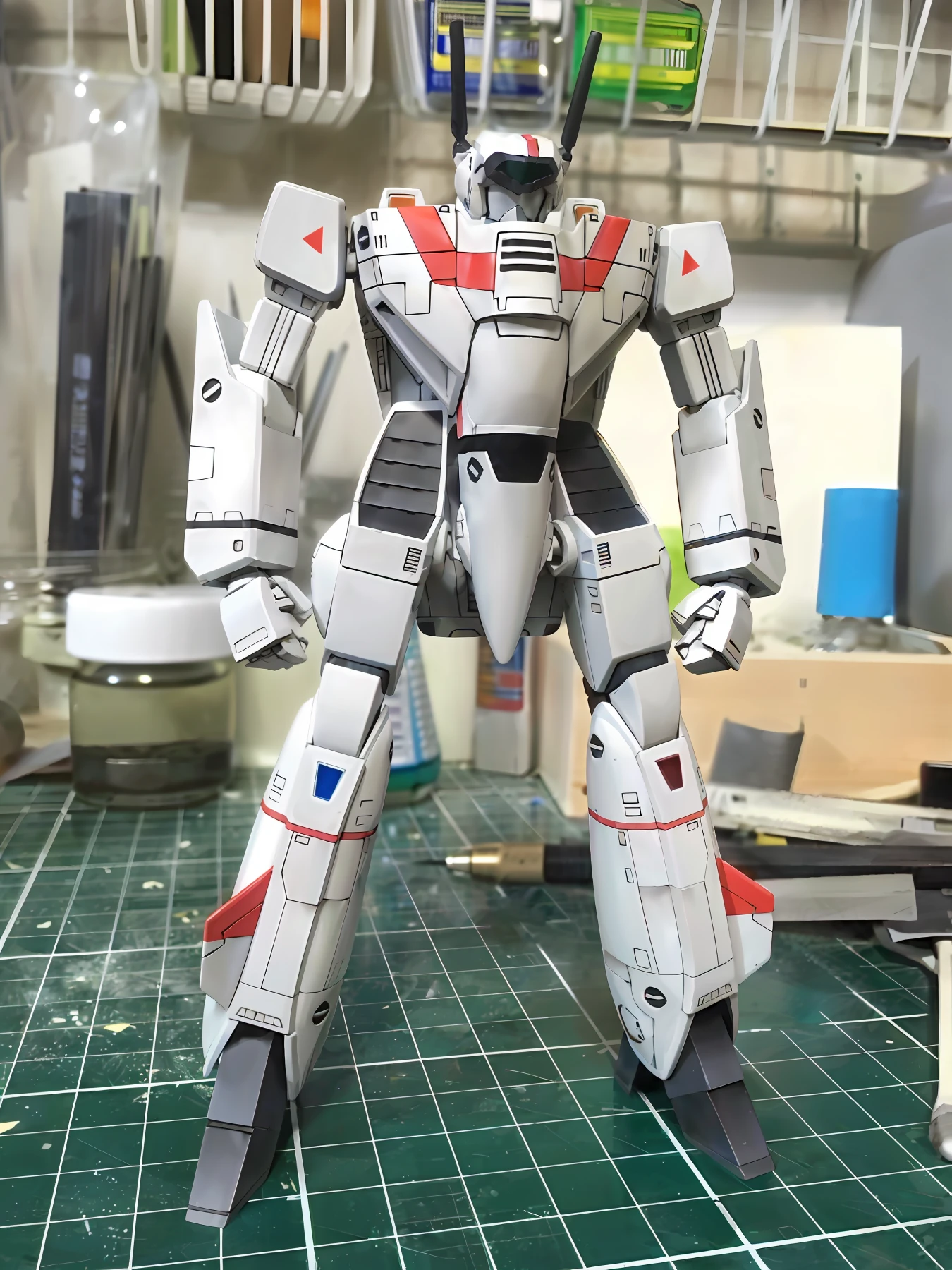 A close up of a paper model of a robot on a table - SeaArt AI