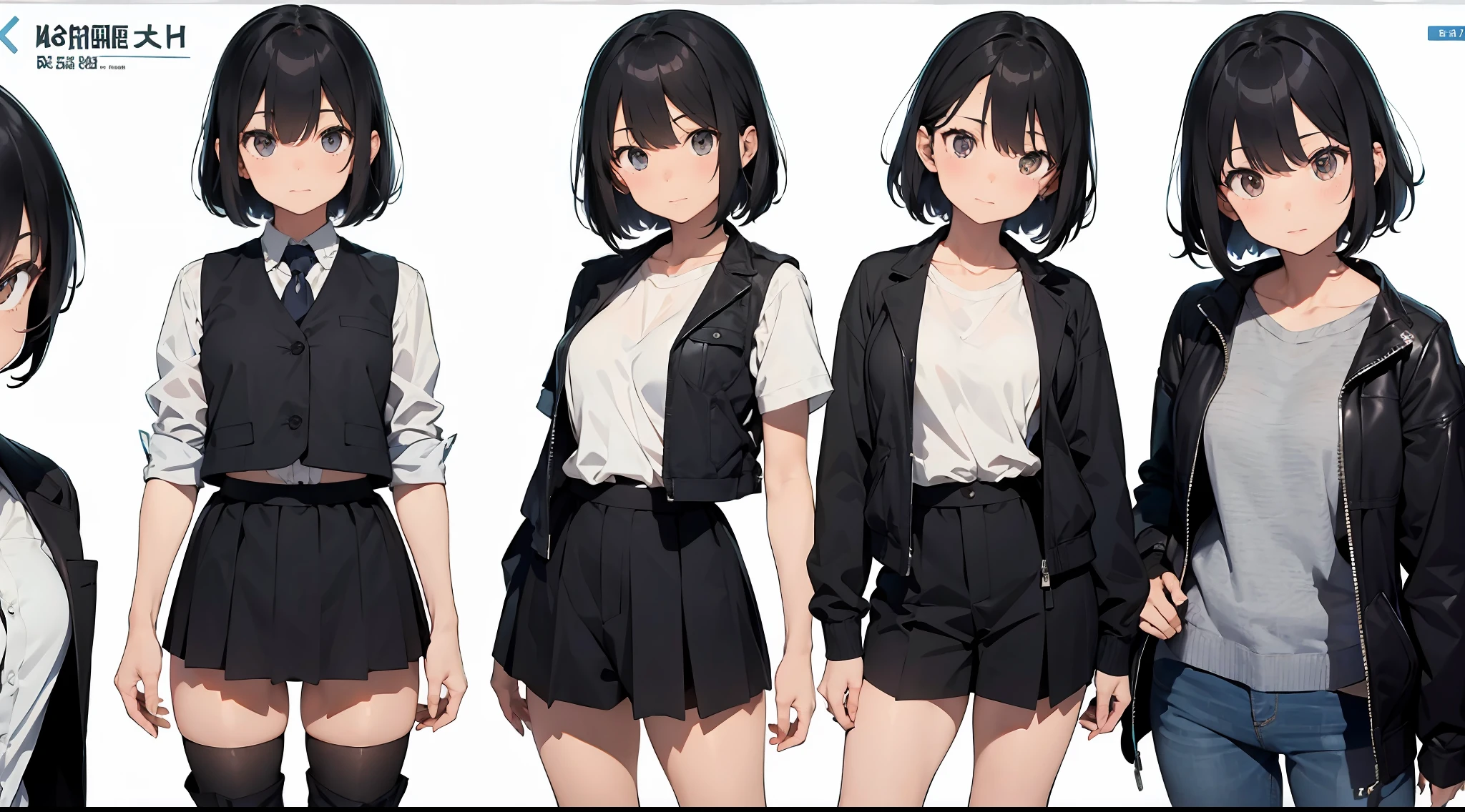 Anime characters of different ages and ages of a woman - SeaArt AI