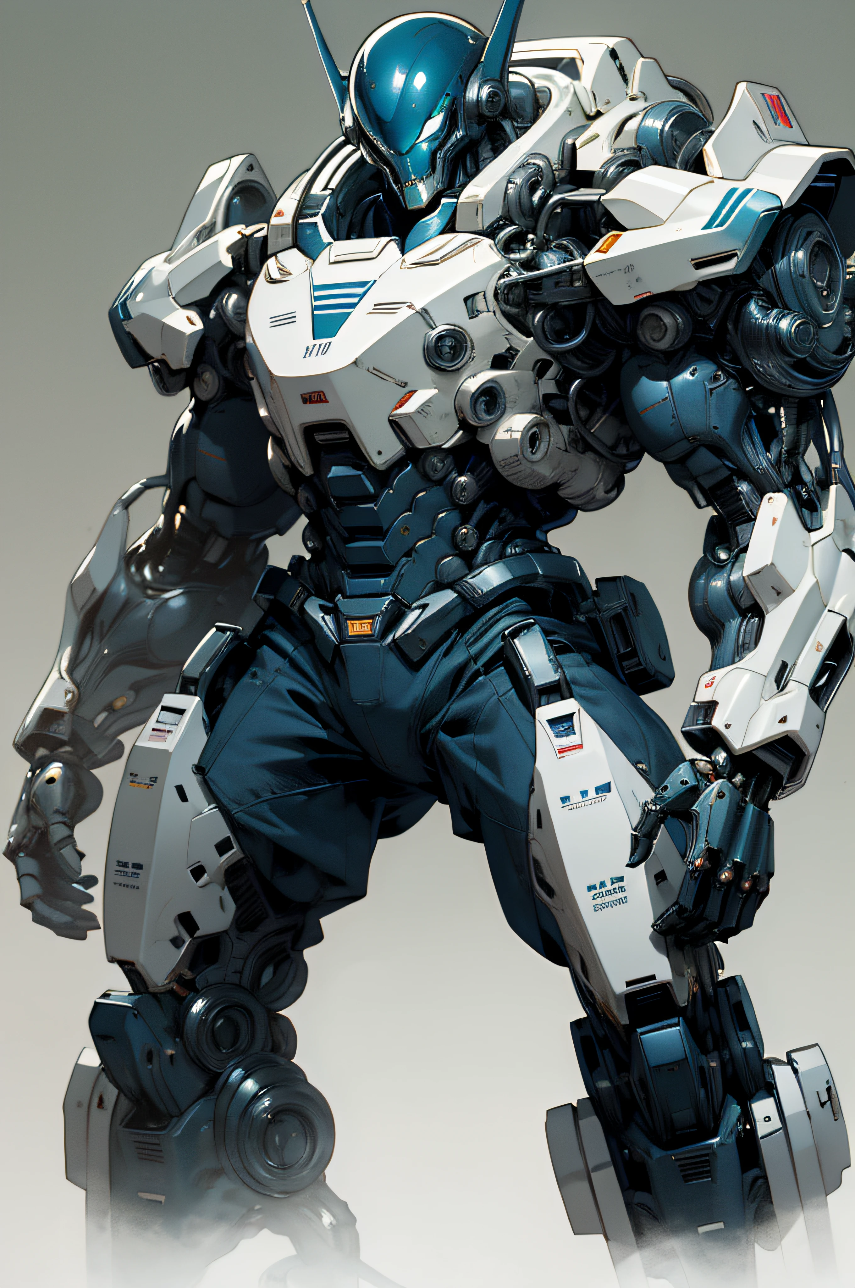 A close up of a robot with a large body and a large head - SeaArt AI