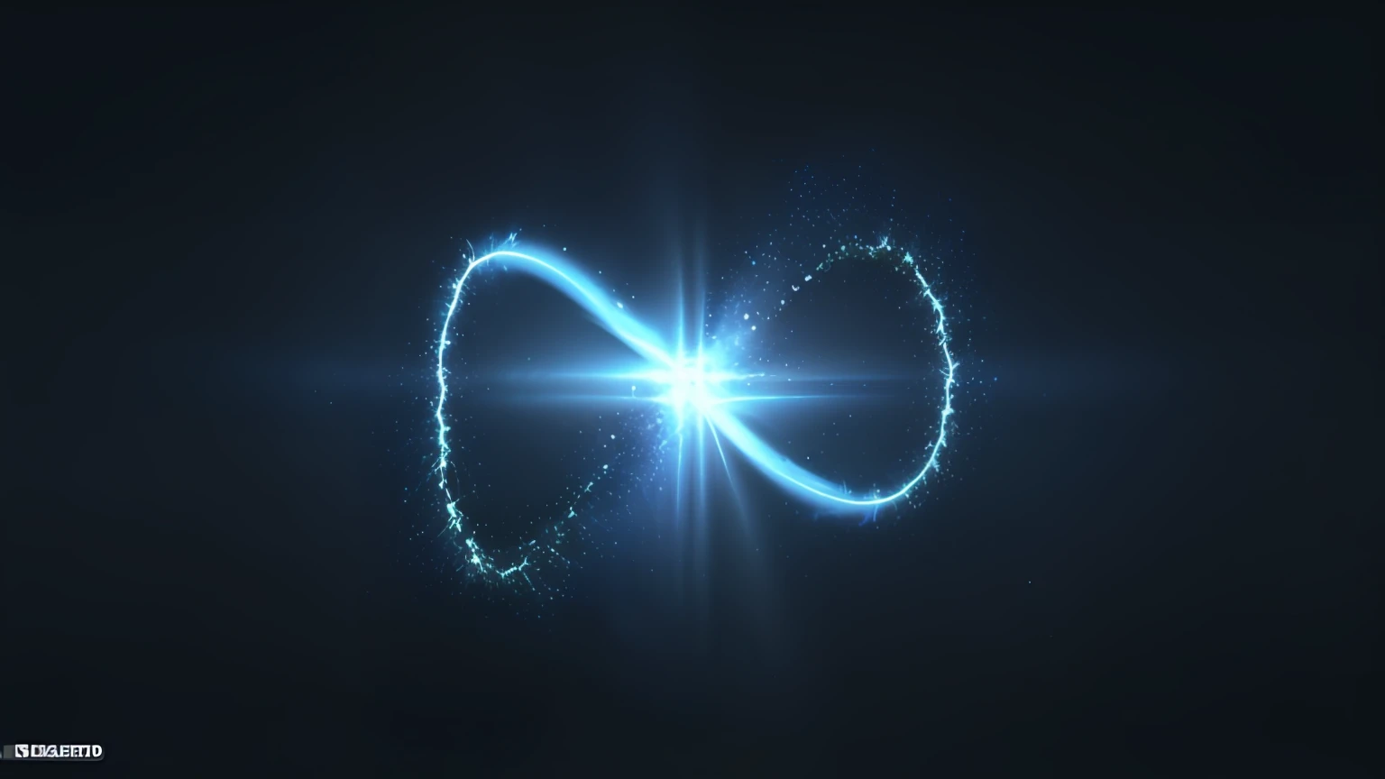 A blue infinity sign with a light shining in the middle - SeaArt AI