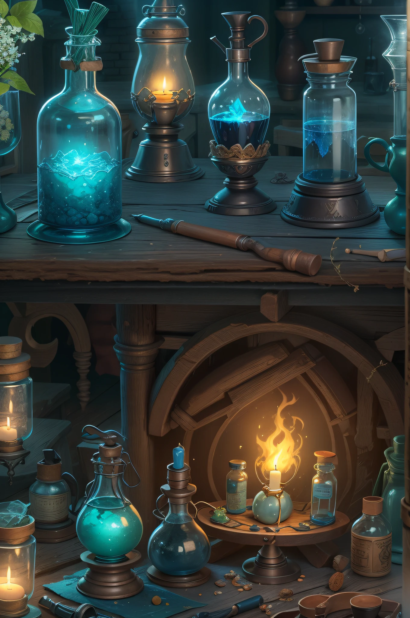 There are many different items that are on a table - SeaArt AI