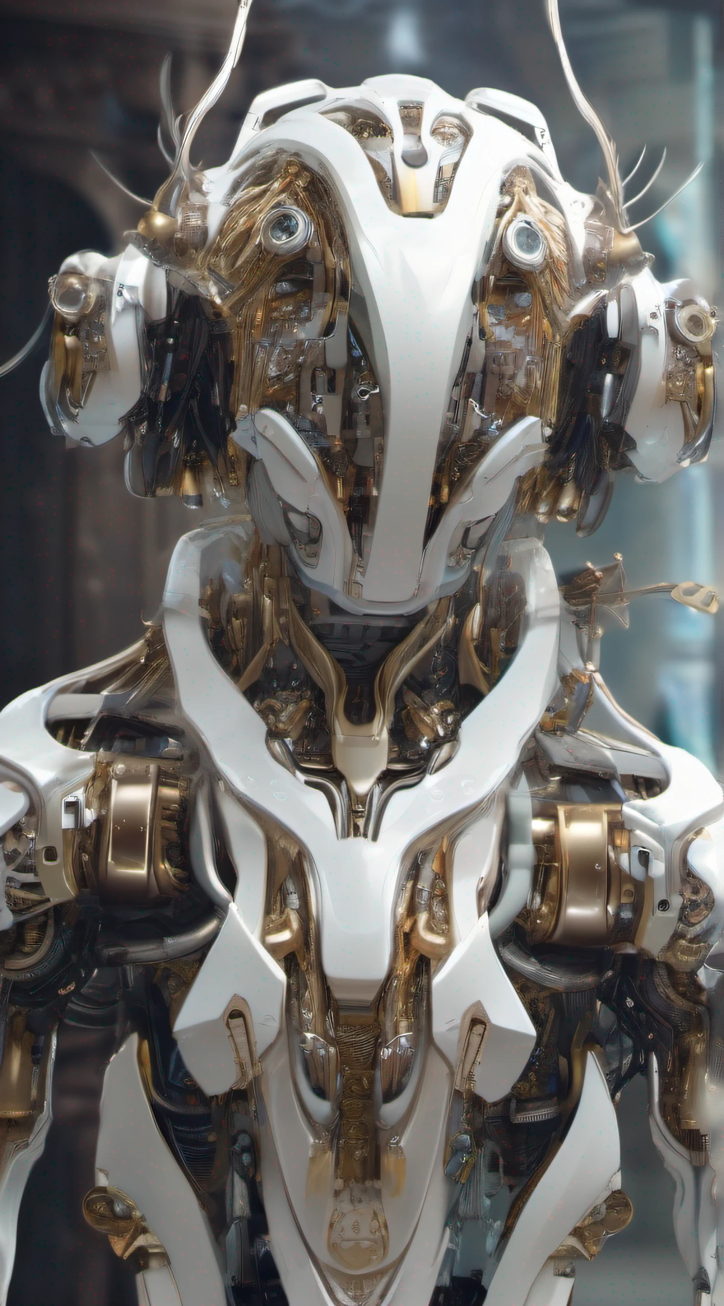 A close up of a robot with a large head and a large body - SeaArt AI