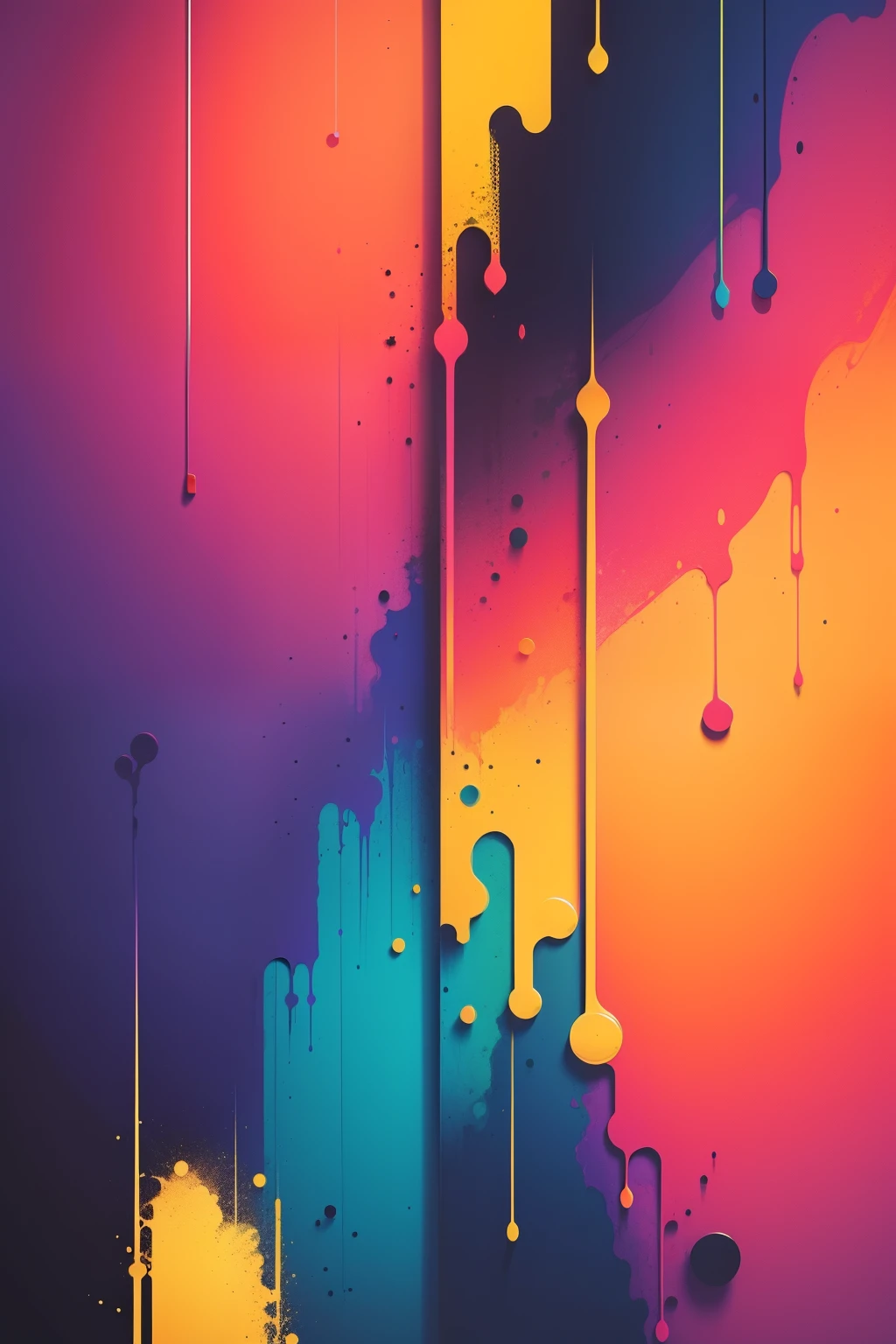 A close up of a colorful background with a lot of paint - SeaArt AI