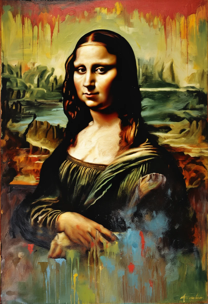 A painting of a woman with long hair and a green dress - SeaArt AI