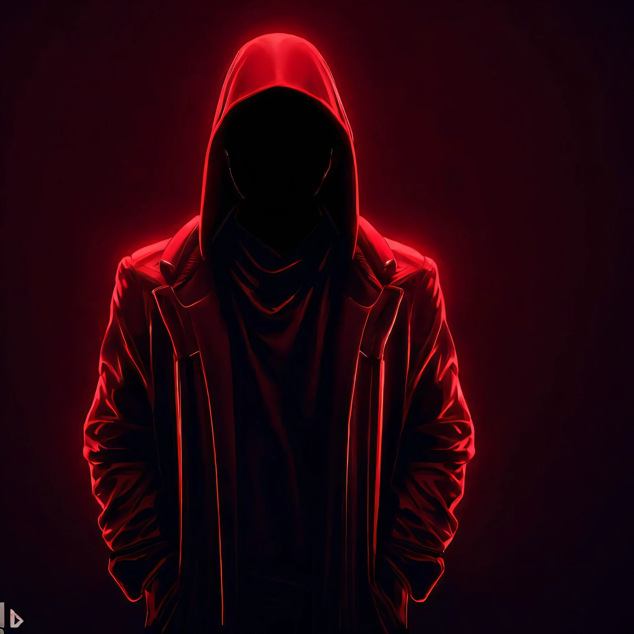Arafed Image Of A Person In A Hoodedie Standing In A Dark Room Seaart Ai
