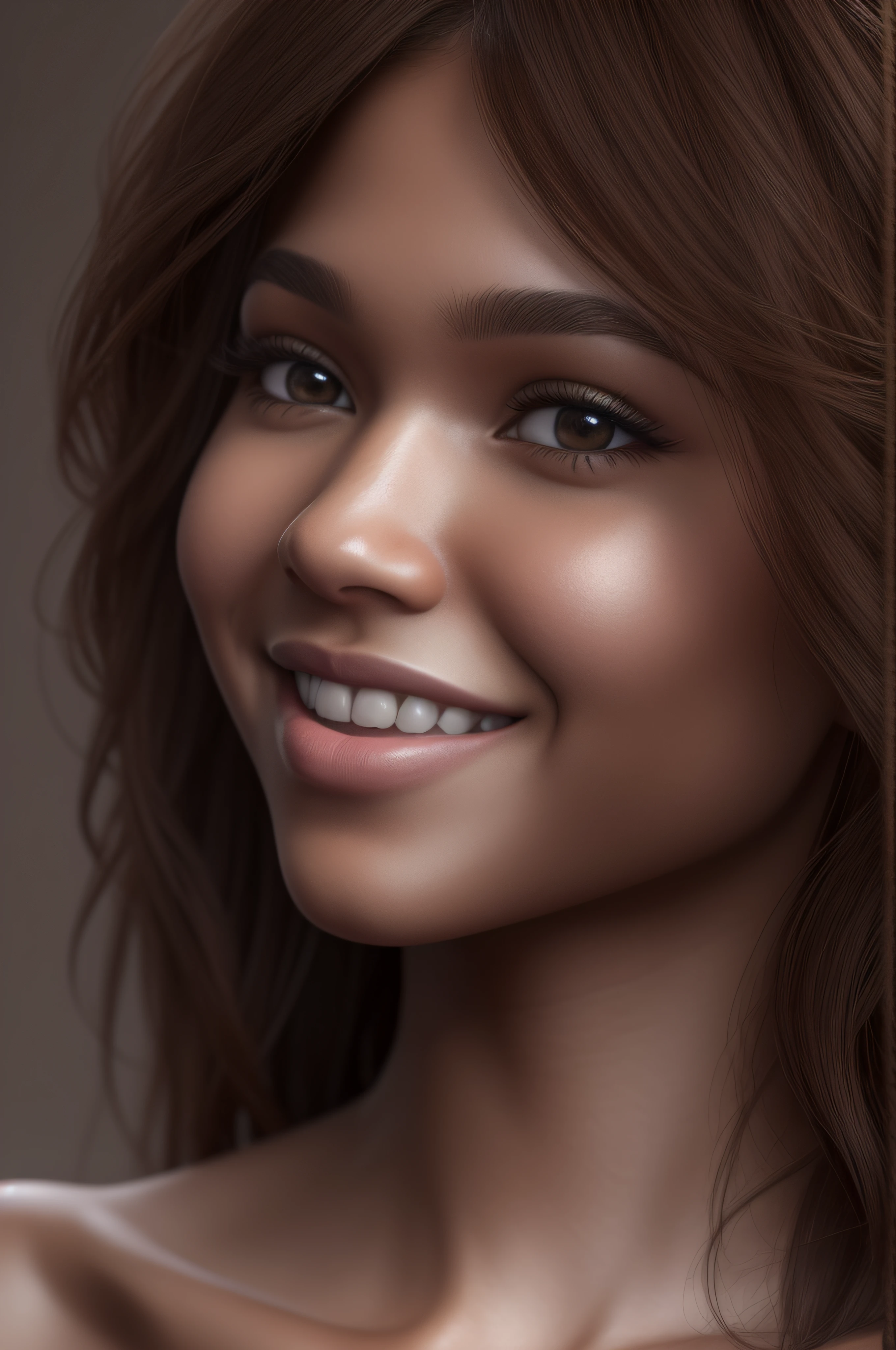 A close up of a woman with a smile on her face - SeaArt AI