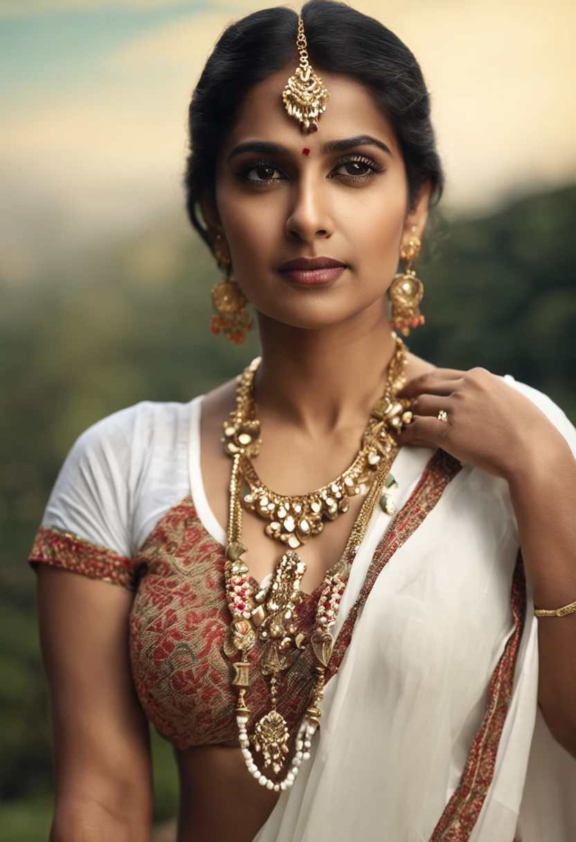 Anusha hot nave in sari sari sari sari sari sari sari sar - SeaArt AI