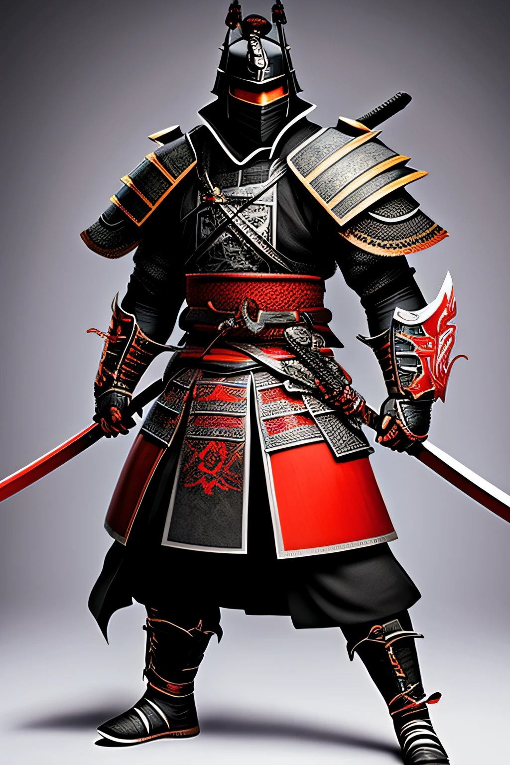 A close up of a person in a samurai outfit holding a sword - SeaArt AI