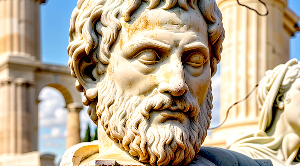 Arafed statue of a man with a beard and a bow tie - SeaArt AI