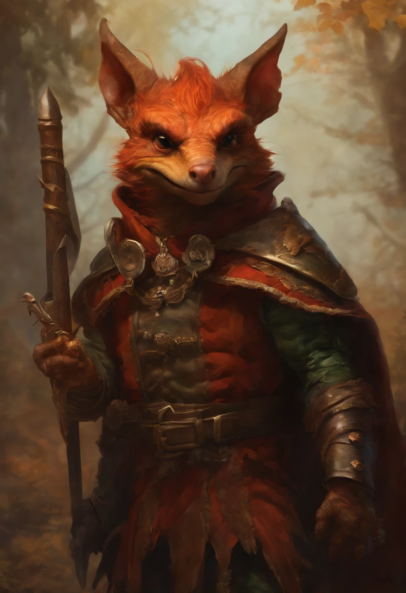 A painting of a fox with a sword and armor - SeaArt AI