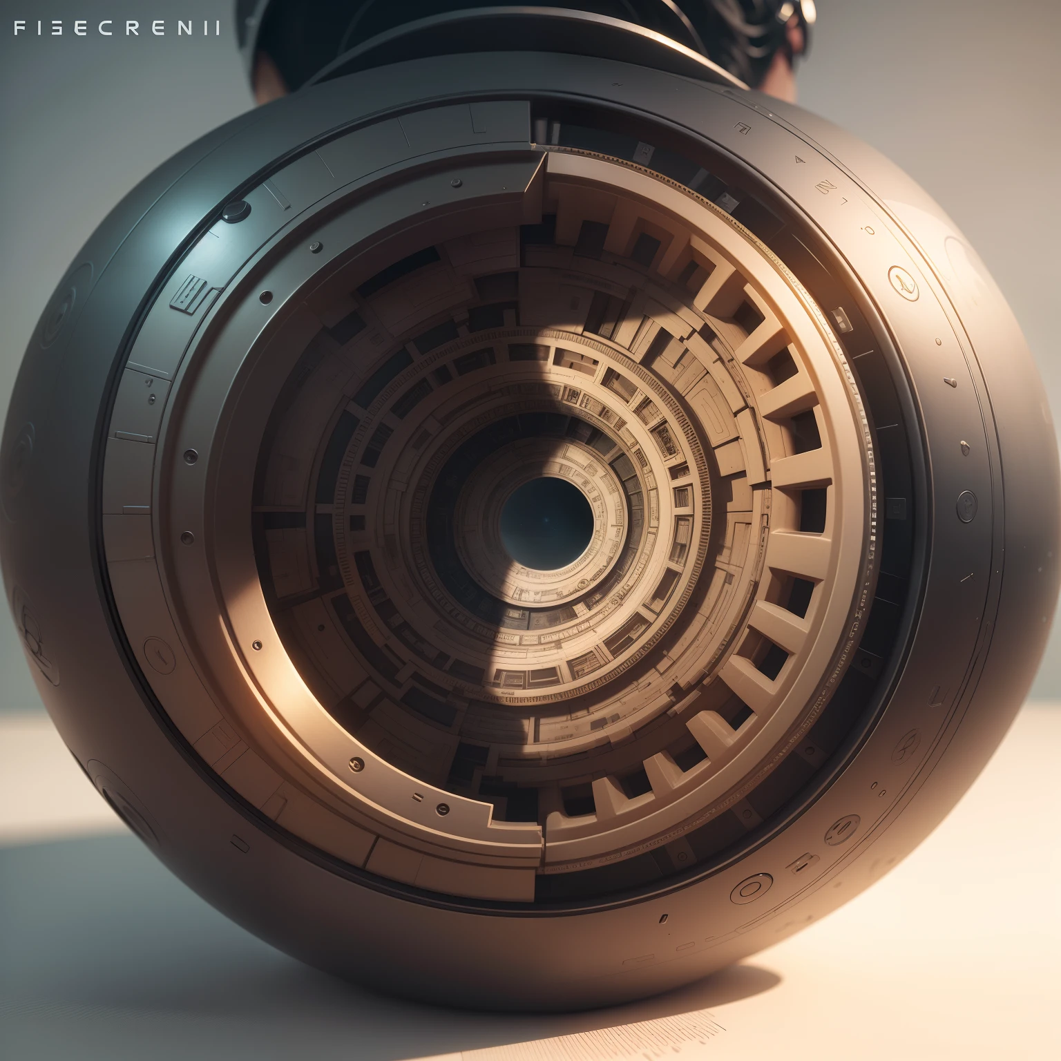 A close up of a camera lens with a circular lens - SeaArt AI