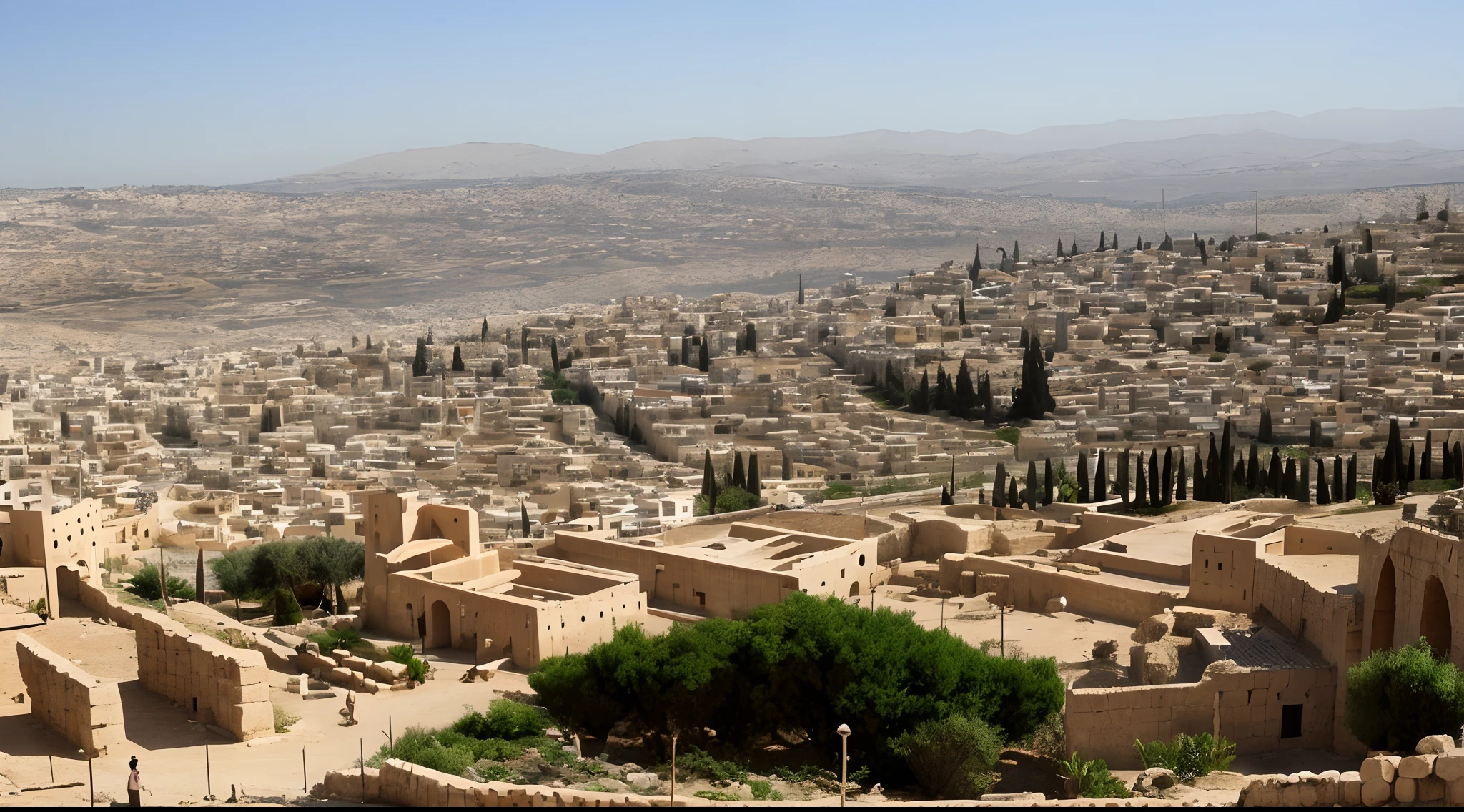 Arafed view of a city with a lot of buildings and trees - SeaArt AI