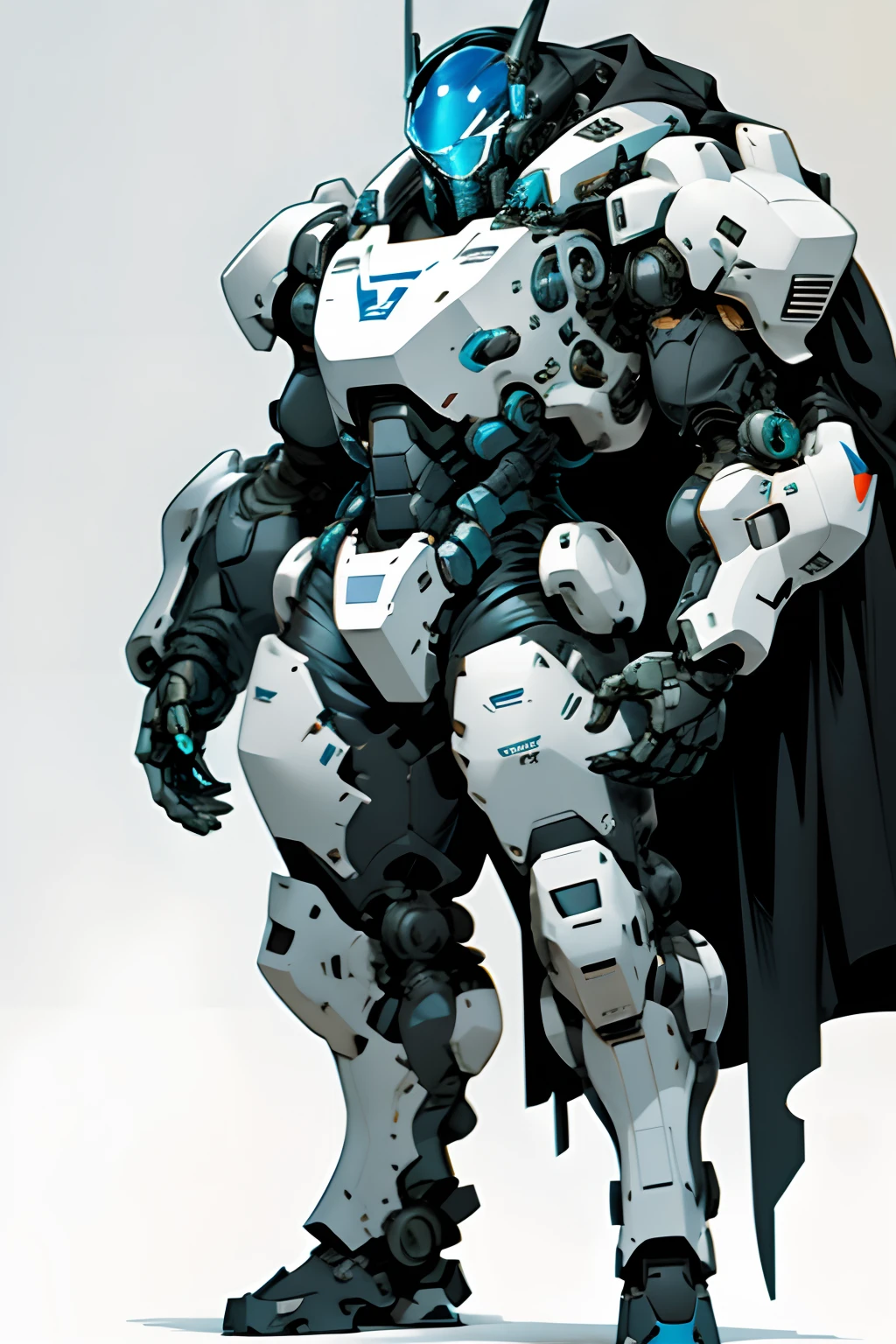 A close up of a robot with a cape on standing - SeaArt AI