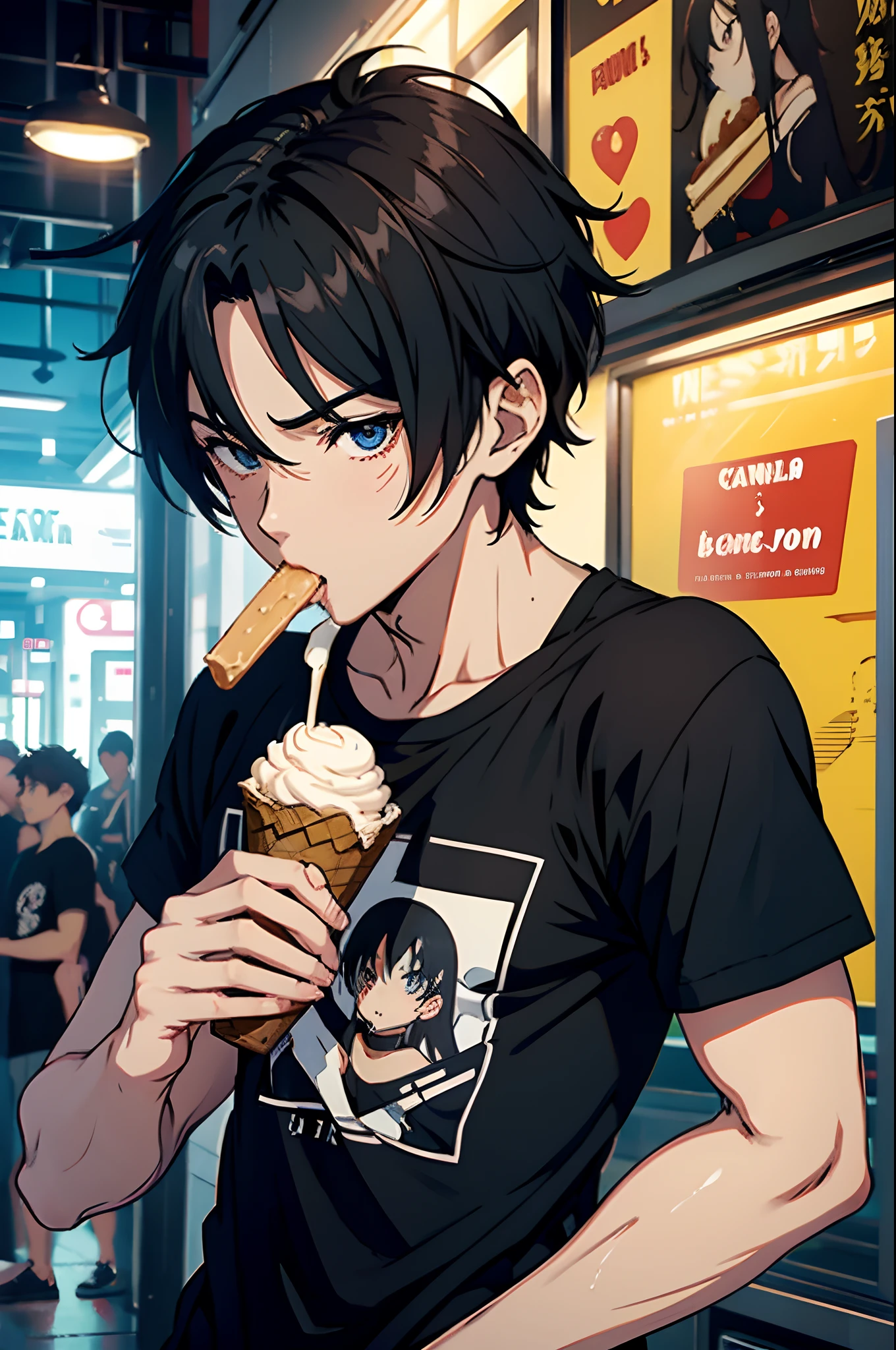 Anime Guy Eating Ice Cream