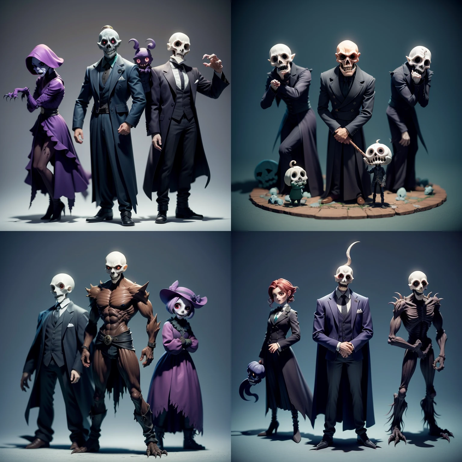 Ghouls n ghosts character, 3 poses per photo, Mini character - SeaArt AI