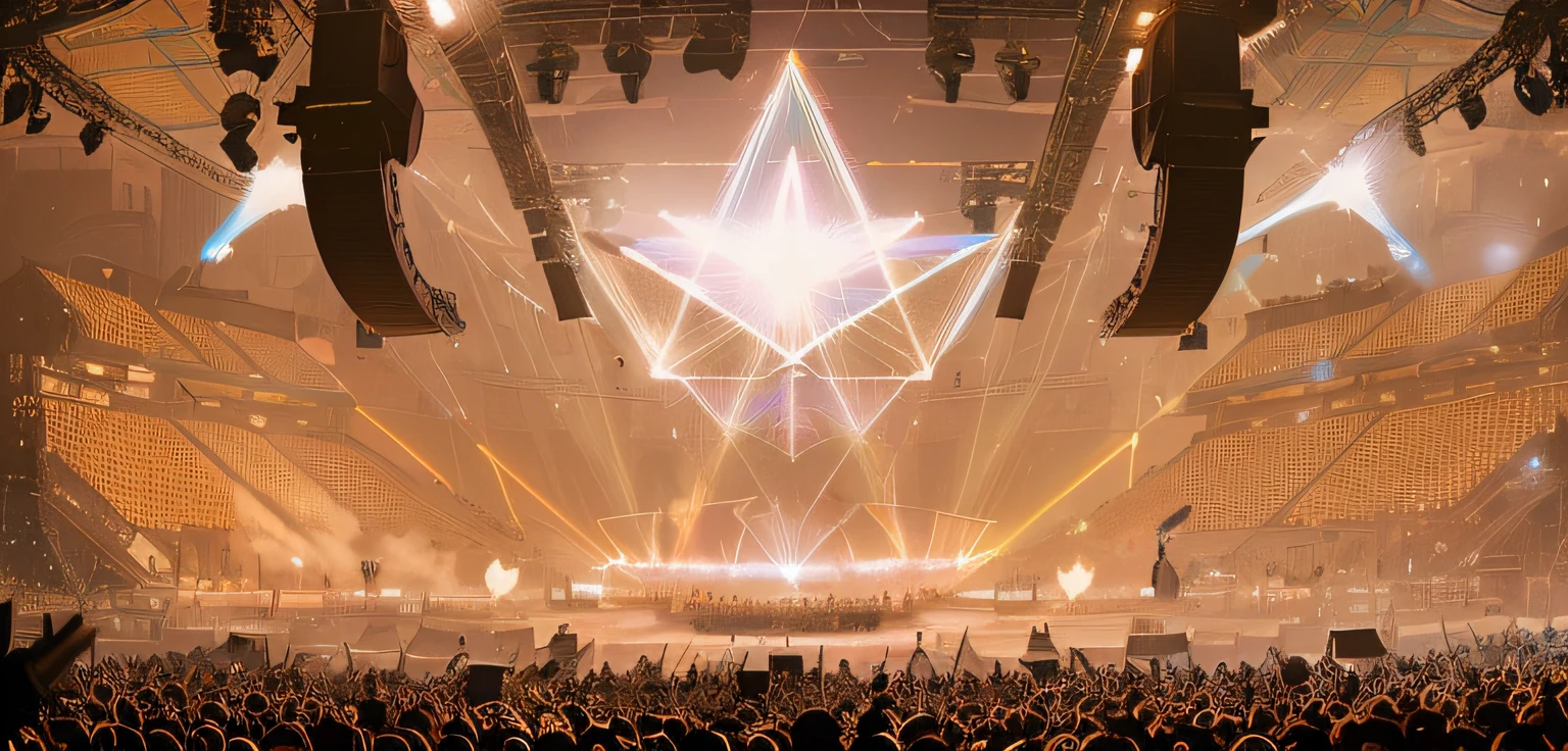 Arafed view of a concert with a star on the stage - SeaArt AI