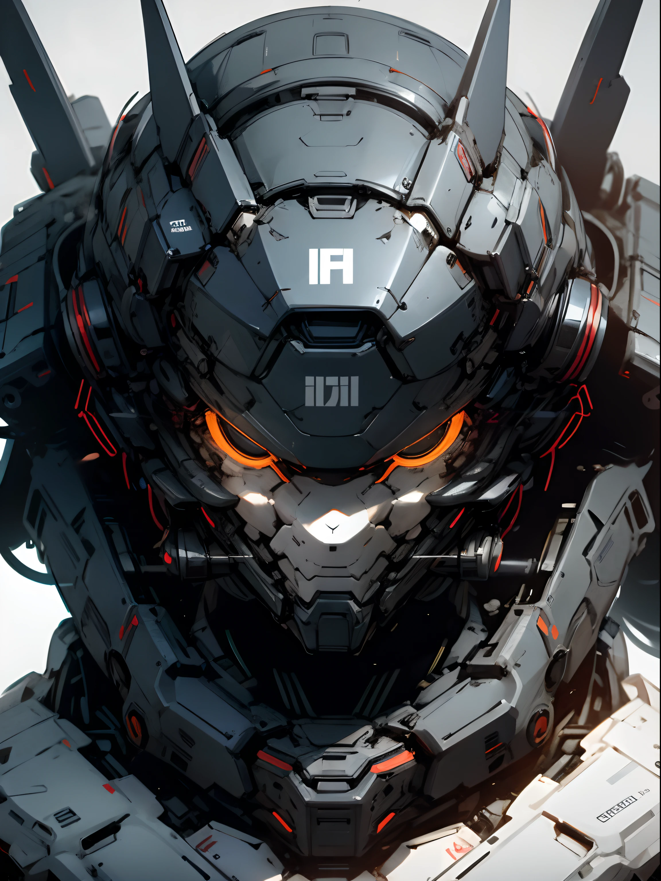 A close up of a futuristic looking robot with glowing eyes - SeaArt AI