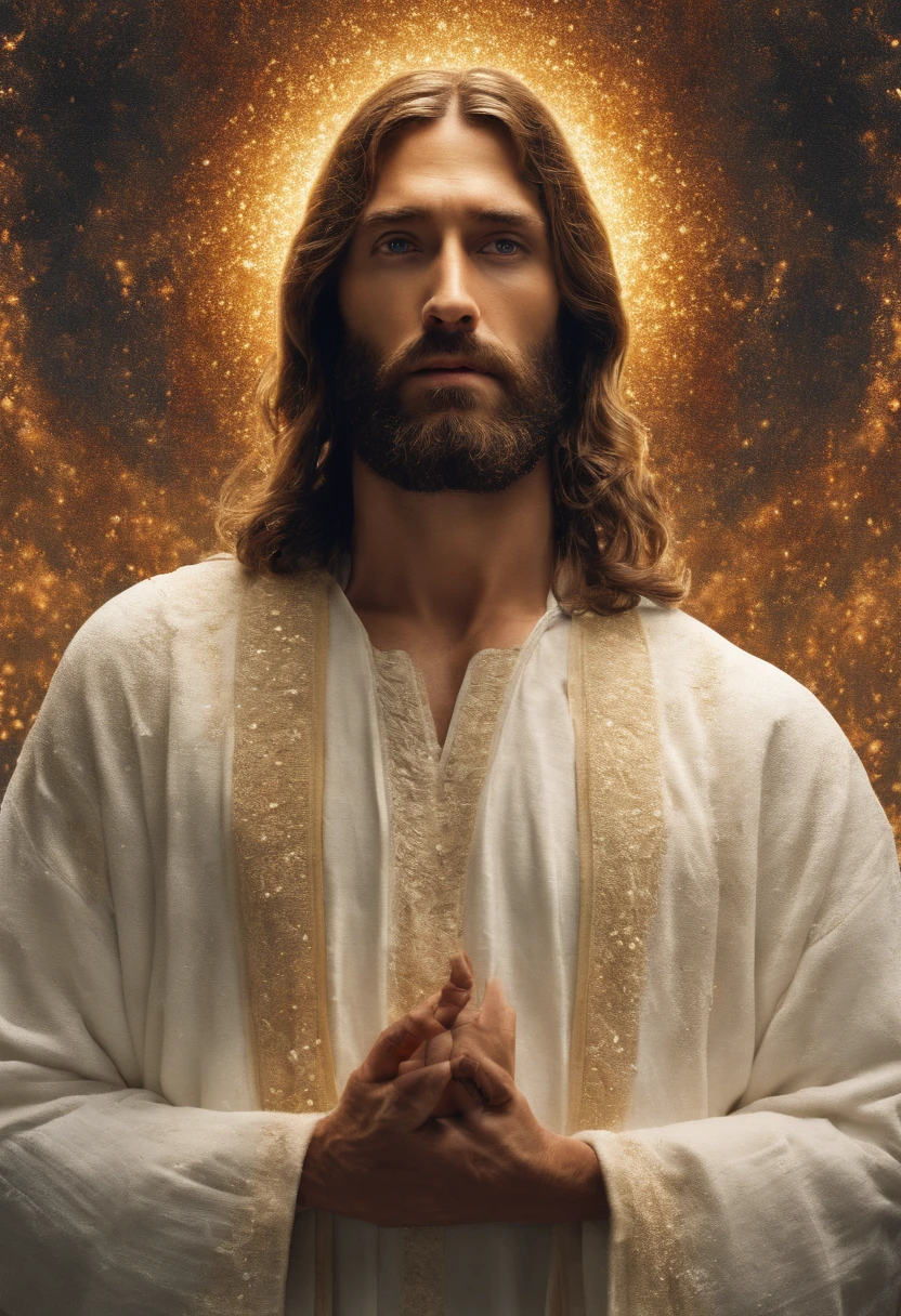 Jesus with his hands folded in prayer - SeaArt AI
