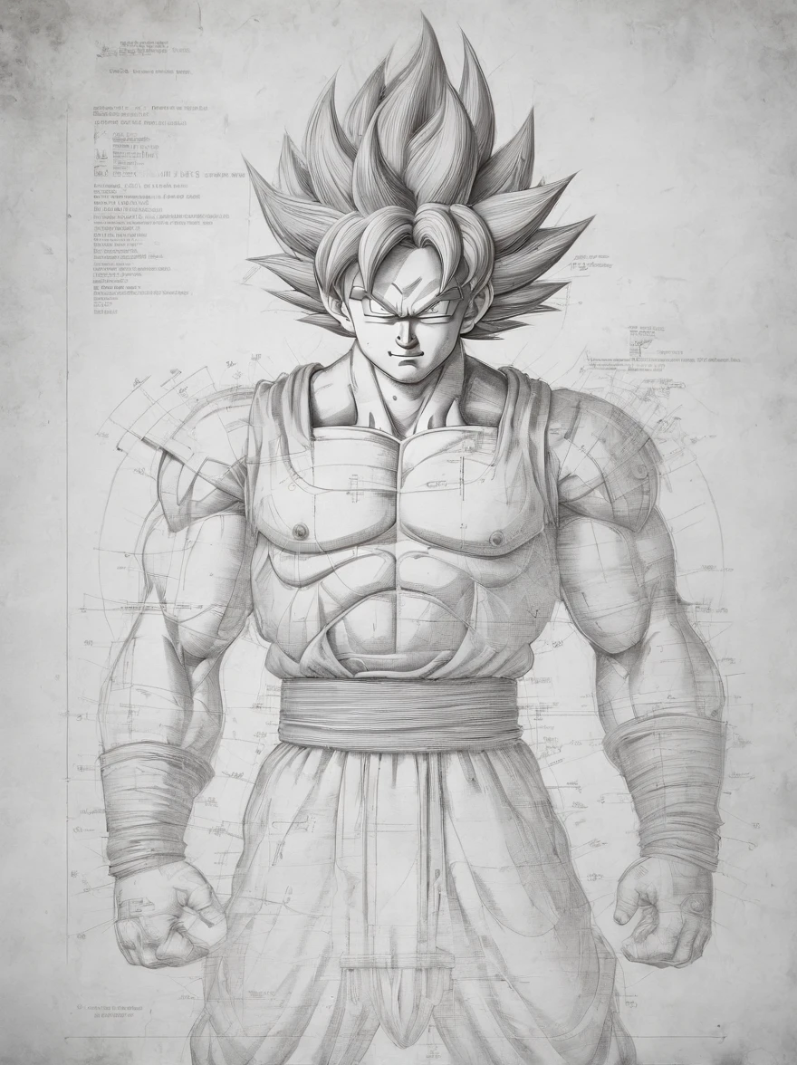 A drawing of a goku from dragon ball - SeaArt AI