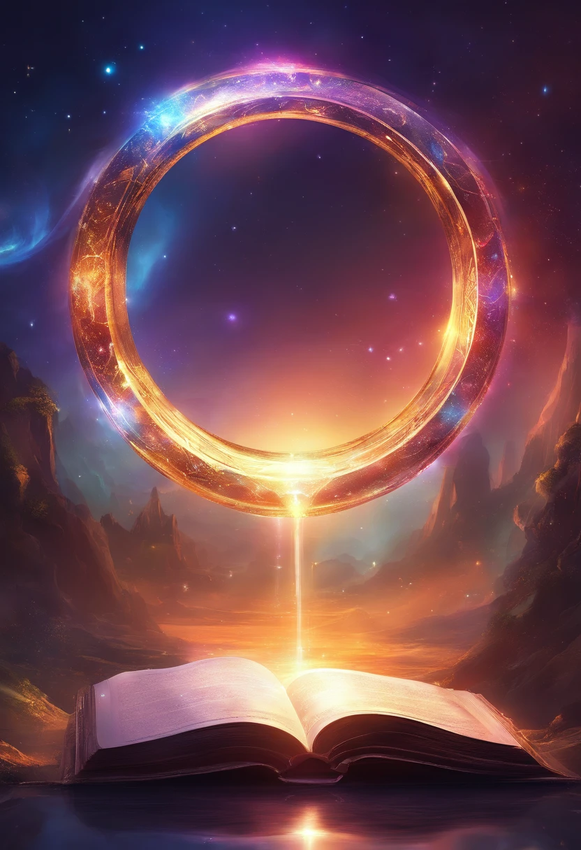A book with a ring of light coming out of it - SeaArt AI