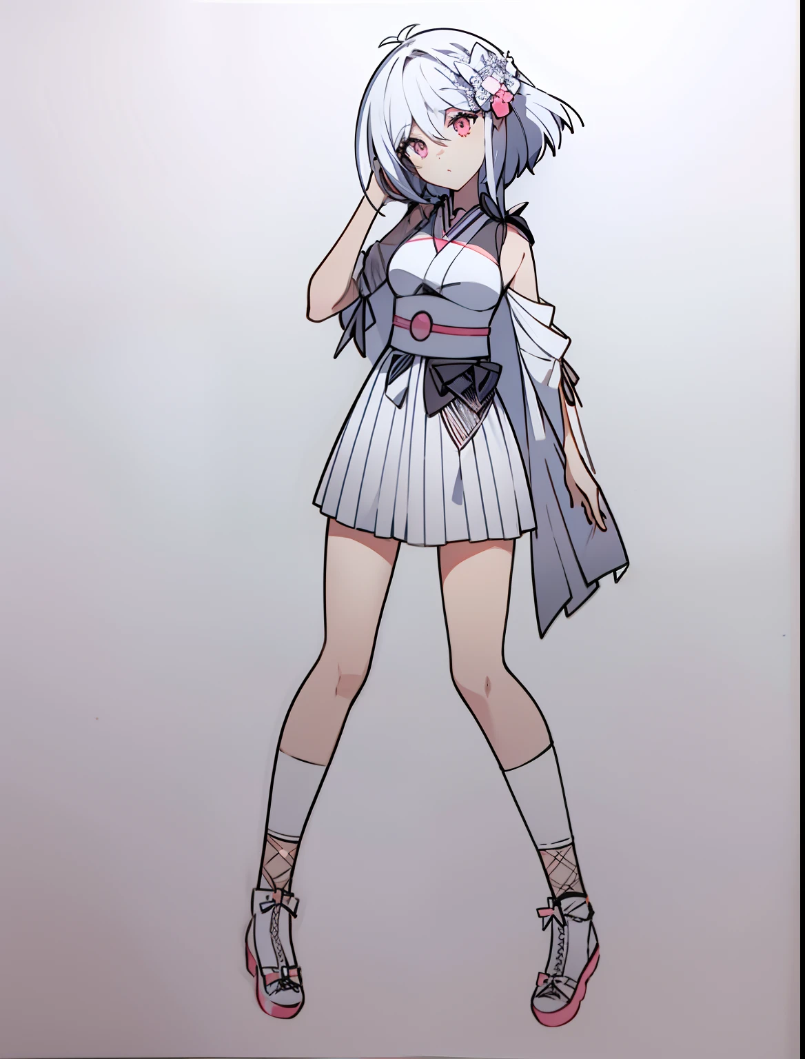 A drawing of a woman in a dress and heels holding a purse - SeaArt AI