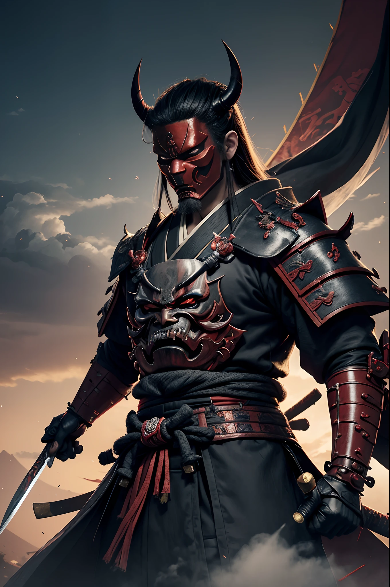 A close up of a person with a sword and a helmet - SeaArt AI