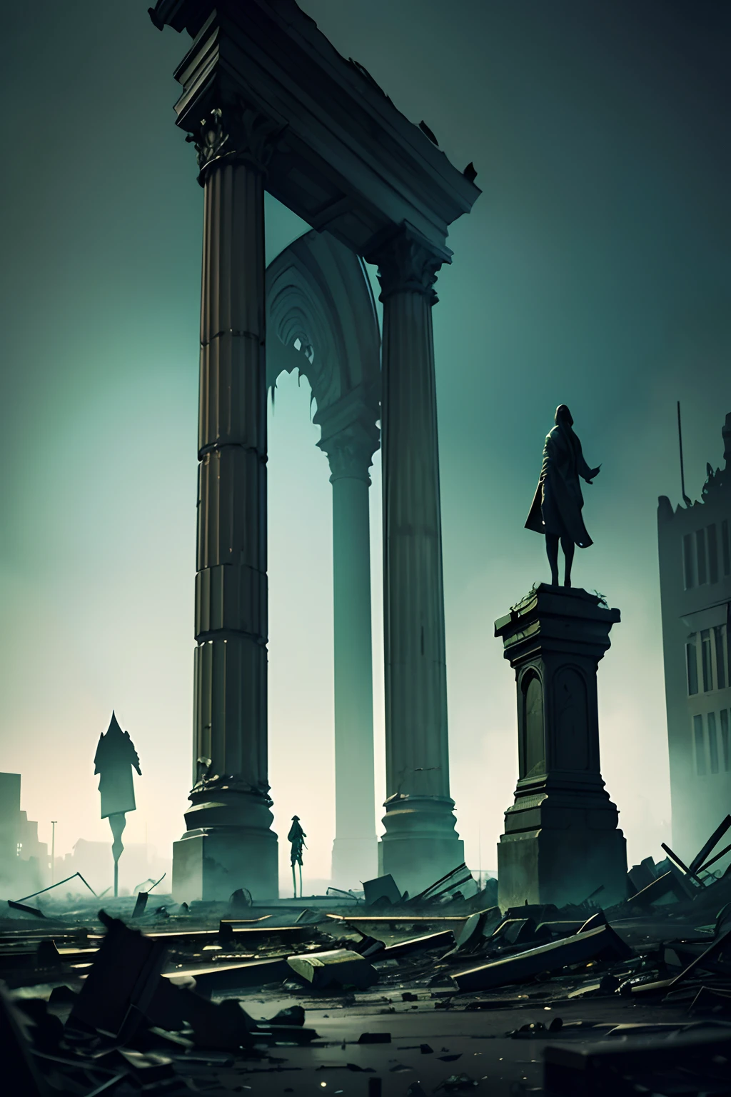 A picture taken from a video game of a man standing in front of a ...