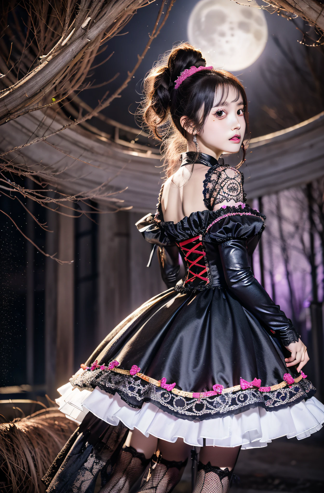 A close up of a woman in a dress and a horse - SeaArt AI