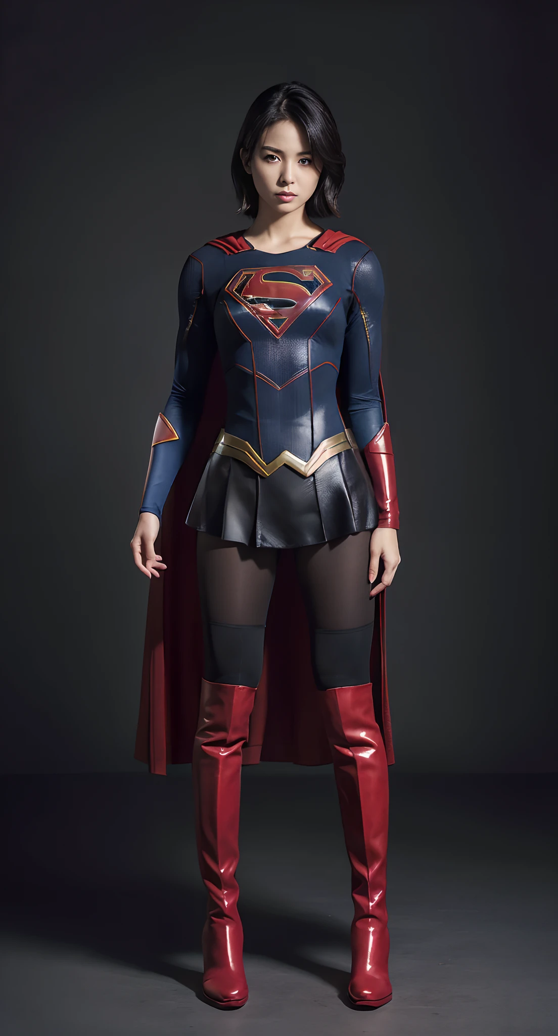 A woman in a superman costume poses for a photo - SeaArt AI
