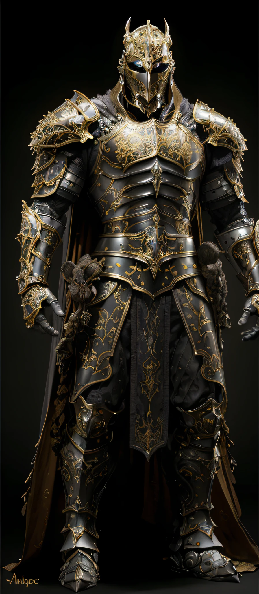 A close up of a statue of a man in armor - SeaArt AI