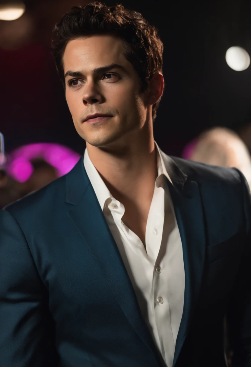 A close up of a man in a suit standing in a room - SeaArt AI