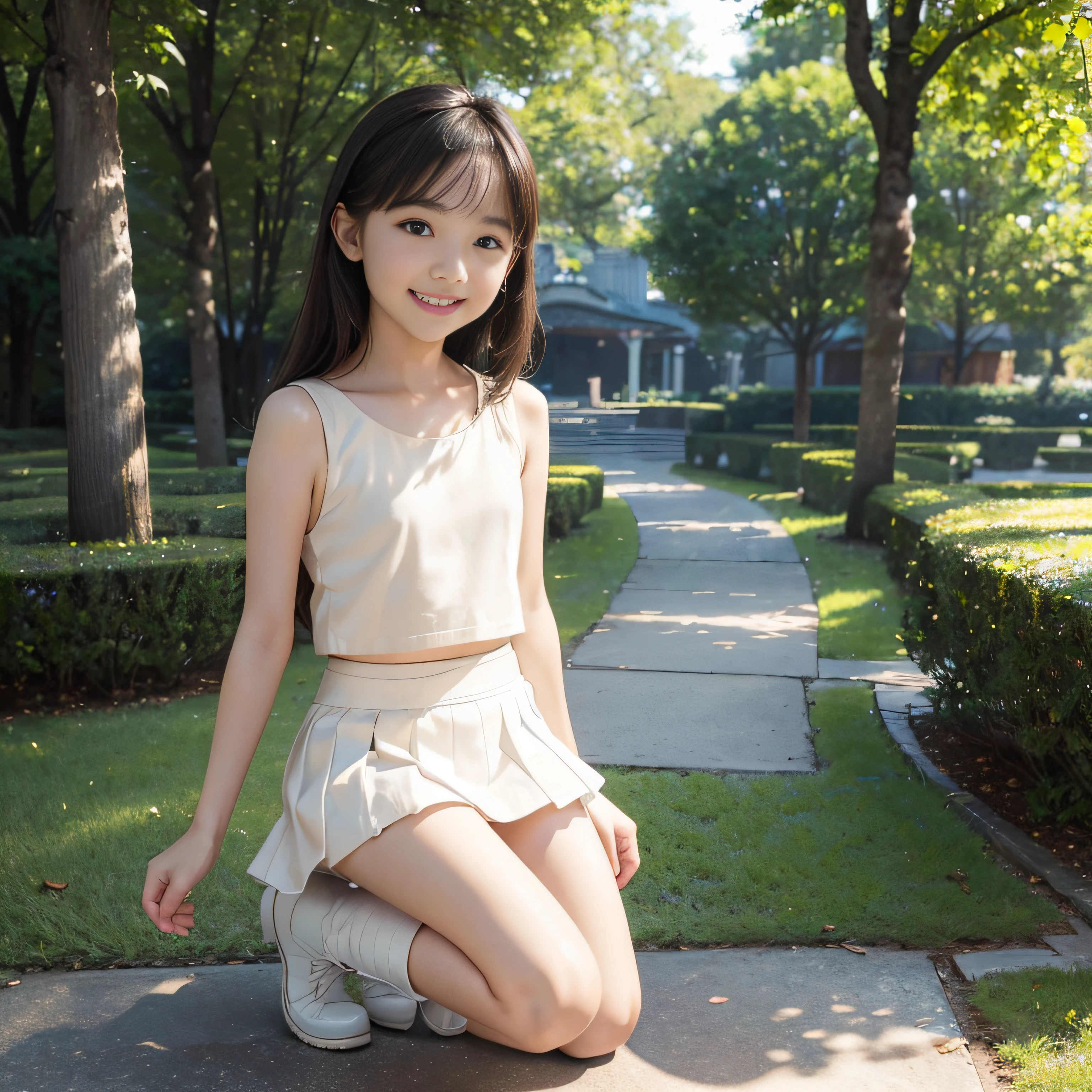 ((small tits、small and flat chest))、((1In person))、((10years old girl ...