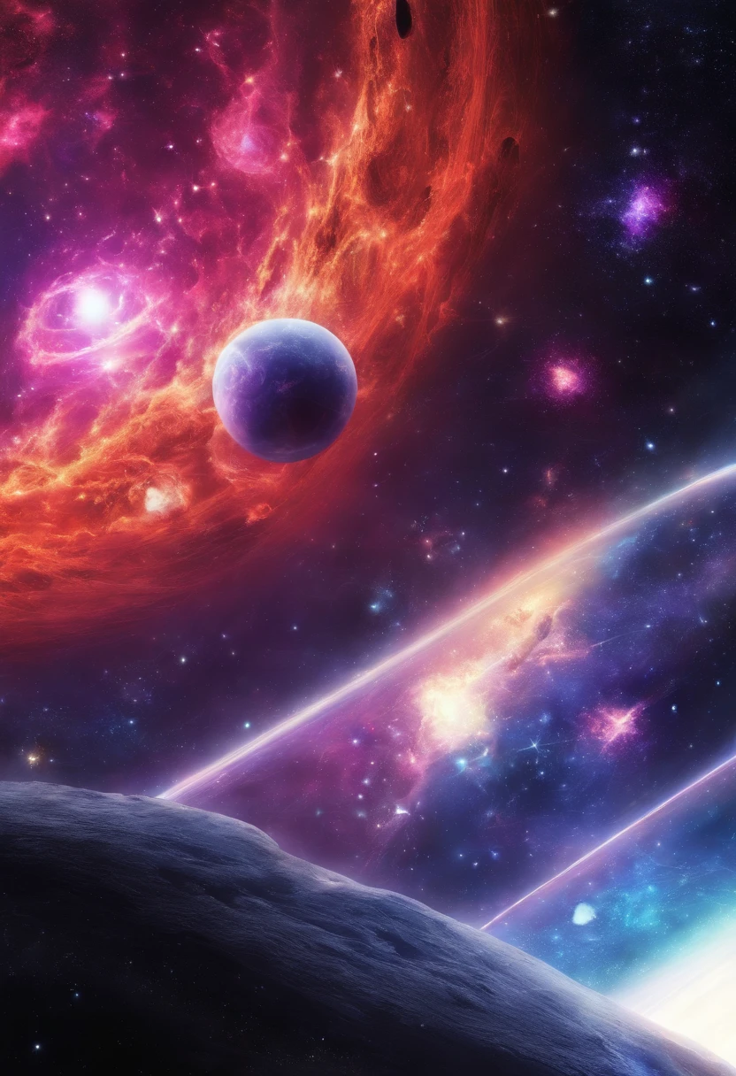 A view of a space with planets and stars in the background - SeaArt AI