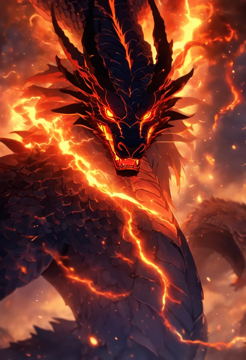 A dragon with fire coming out of its mouth and a fireball in the air ...