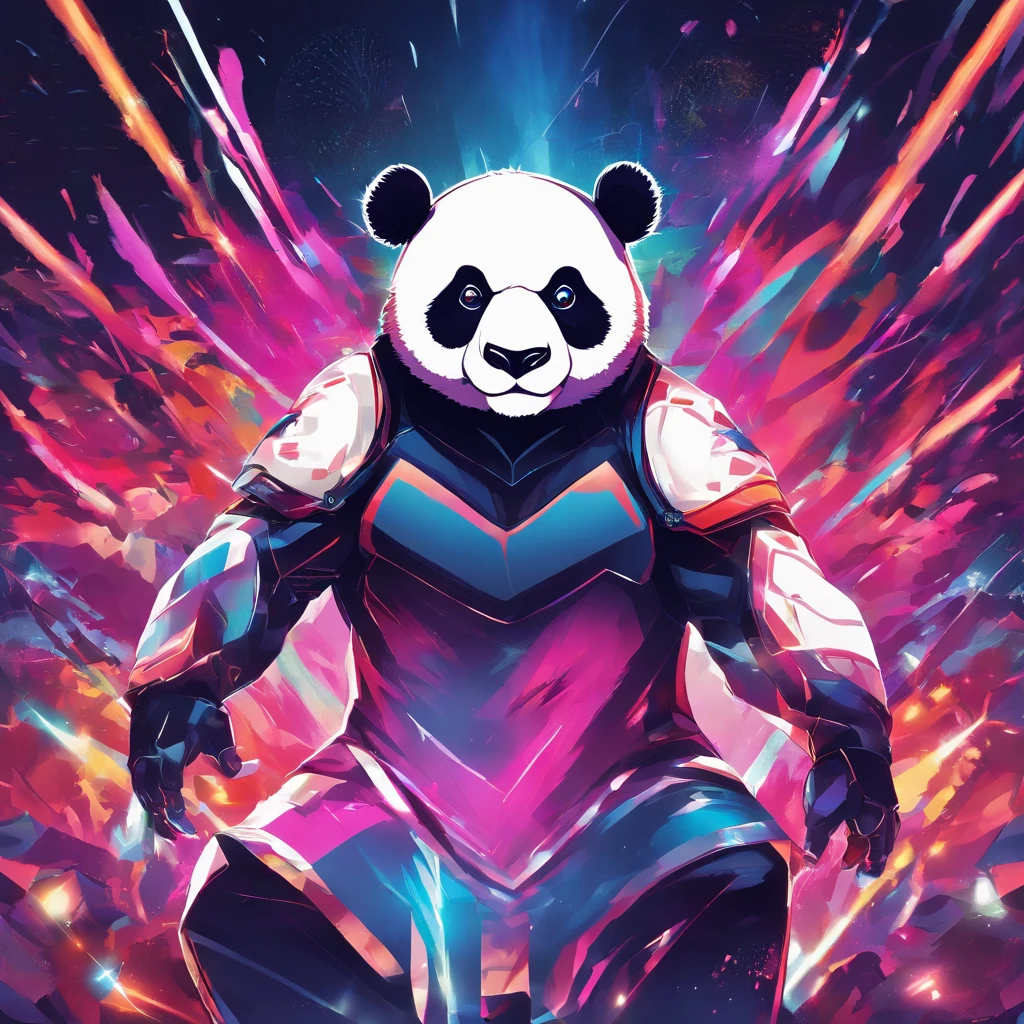 A close up of a panda bear in a space suit - SeaArt AI