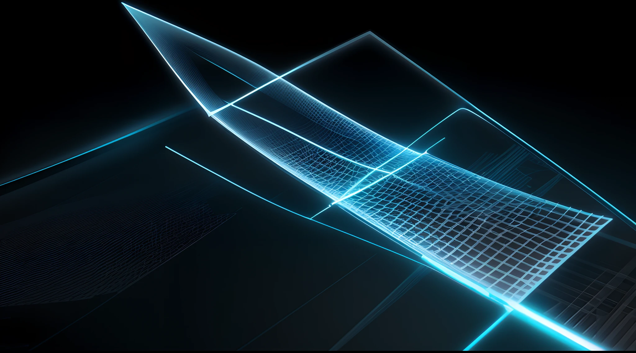 A close up of a computer screen with a glowing design - SeaArt AI