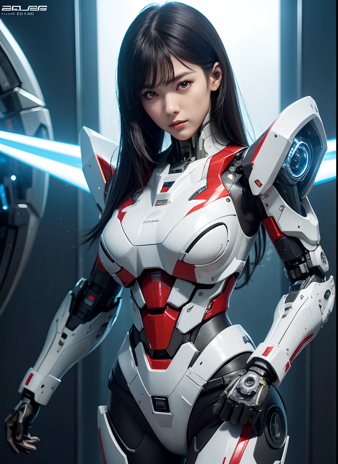 A woman in a futuristic suit posing for a picture - SeaArt AI