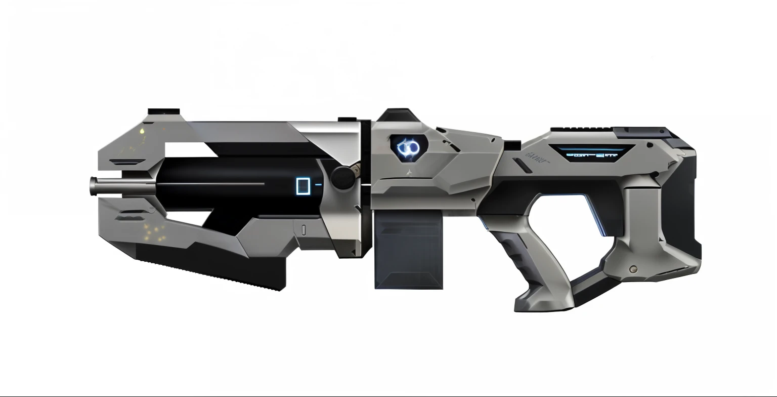 A close up of a gun with a laser gun attached to it - SeaArt AI
