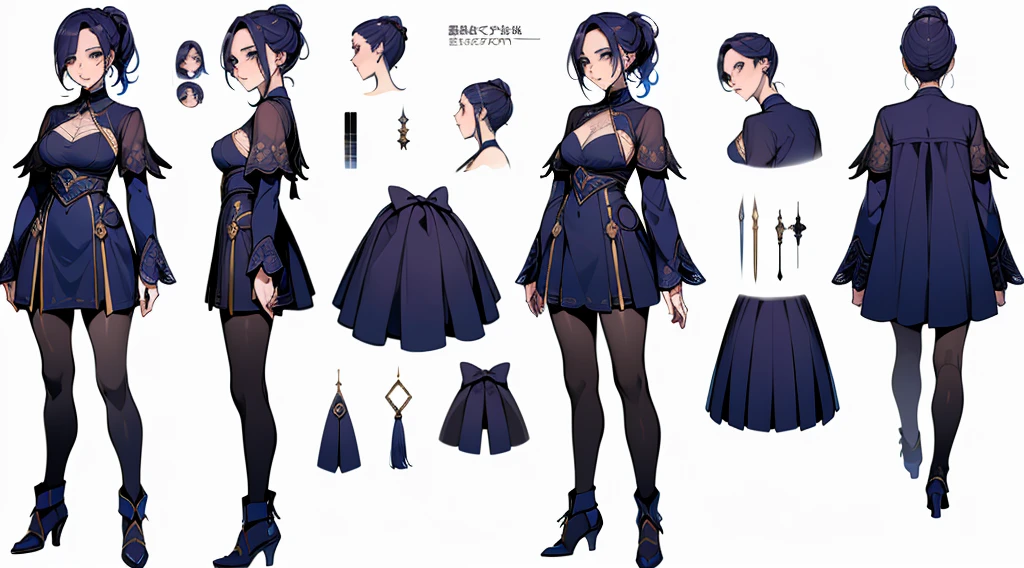 Female original character reference sheet adoptable, - SeaArt AI