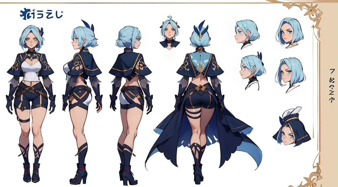 Female original character reference sheet adoptable, - SeaArt AI