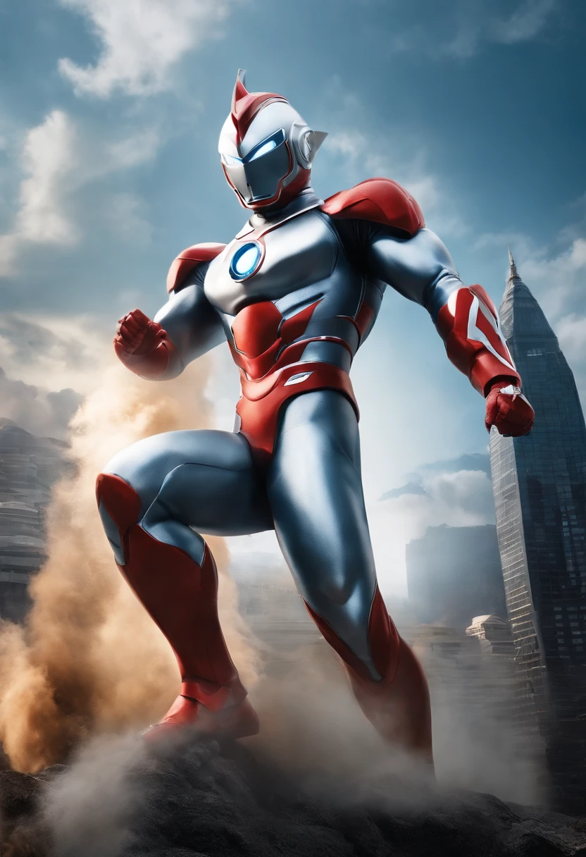 A close up of a person in a suit on a city background - SeaArt AI