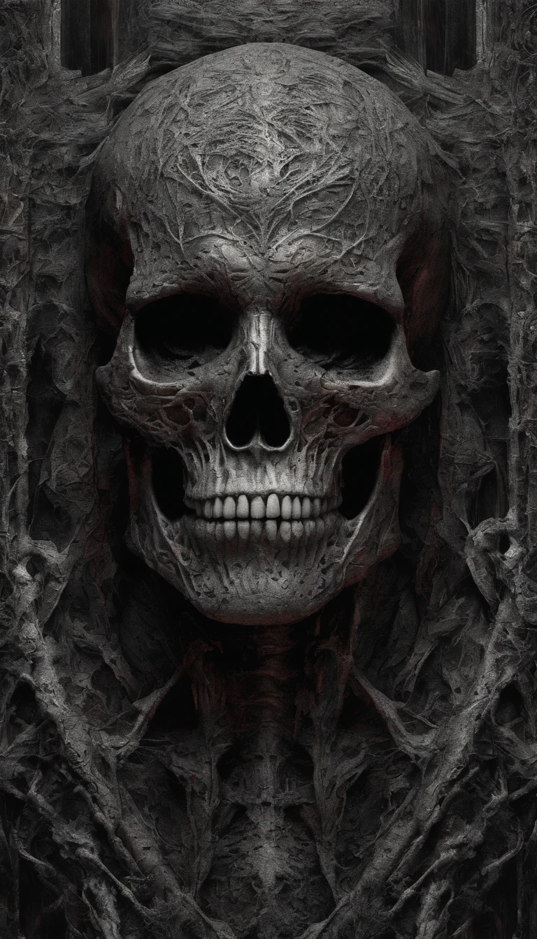 A close up of a skull with a hood on it's head - SeaArt AI