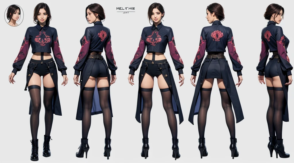 Female original character reference sheet adoptable, - SeaArt AI