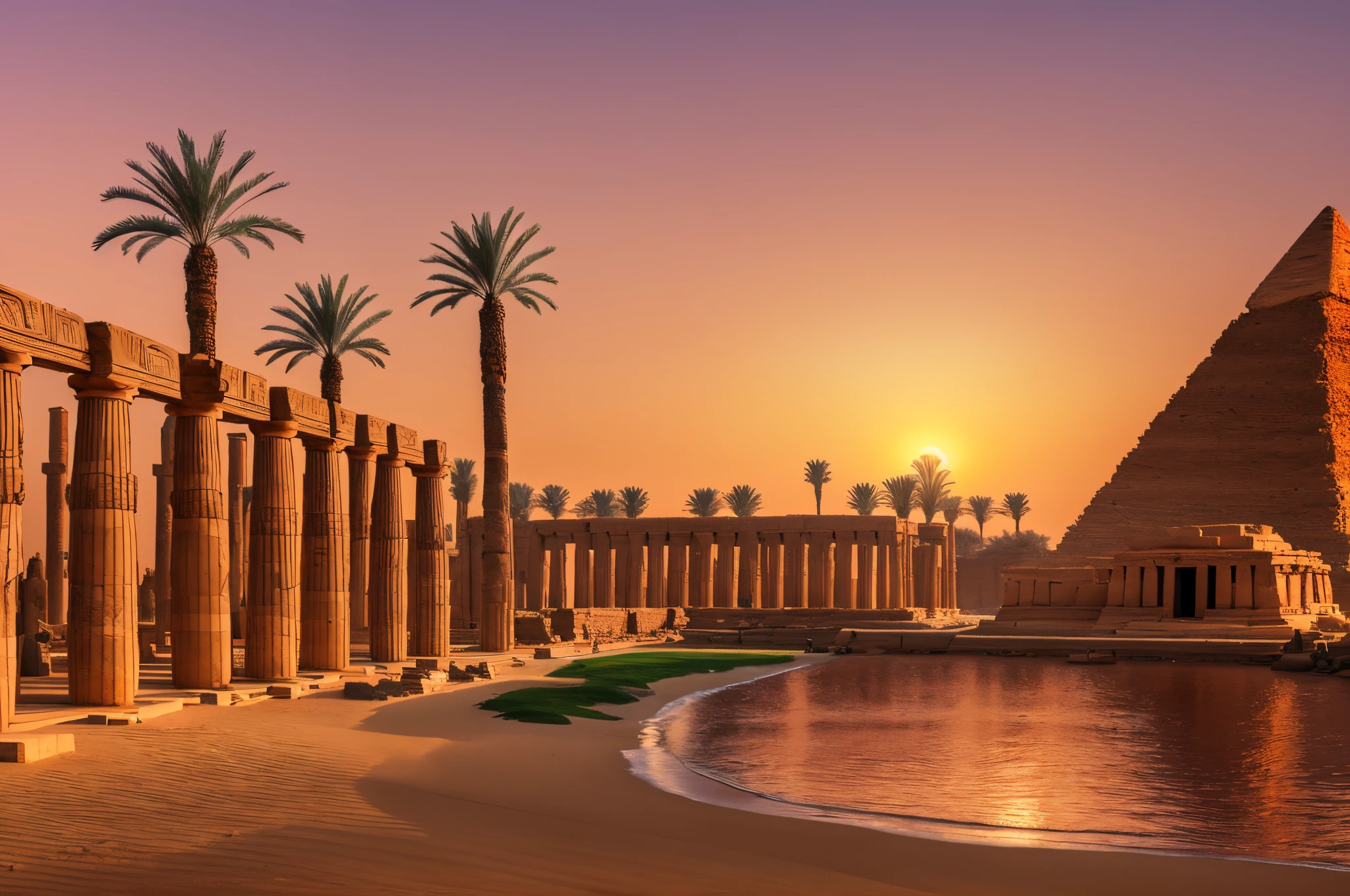 Arafed view of the ancient egyptian city of luxte - SeaArt AI