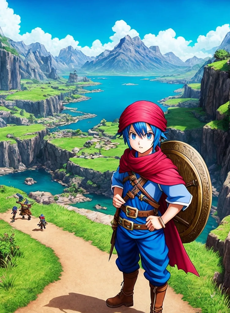 Generate a detailed and realistic depiction of the protagonist from the ...