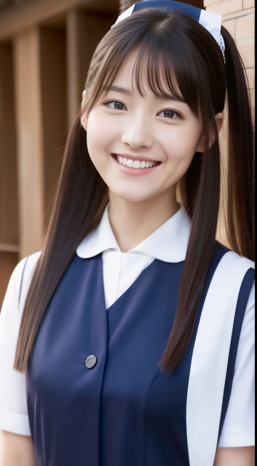 A close up of a woman with a ponytail in a uniform - SeaArt AI
