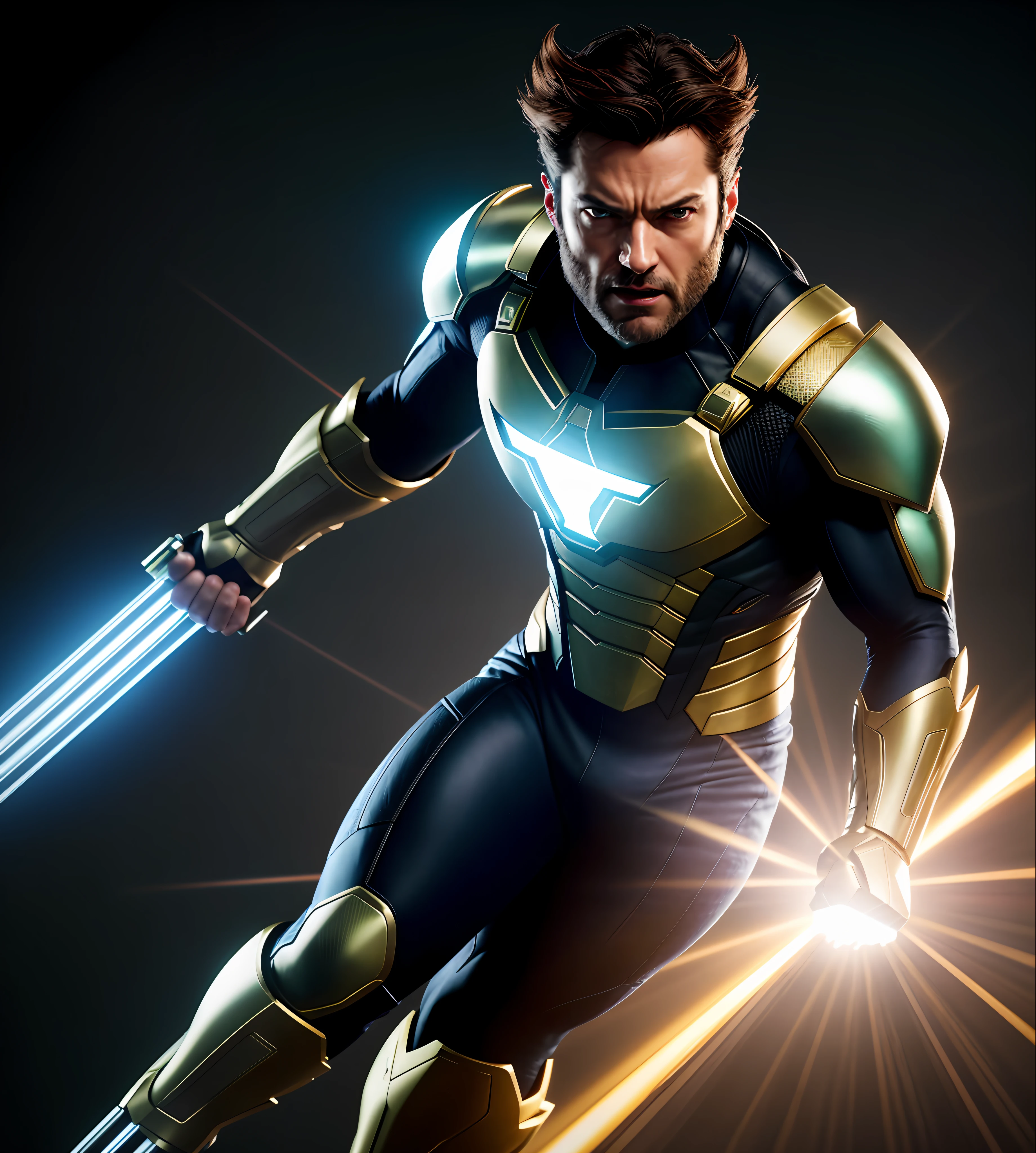 A man in a suit with a sword in his hand - SeaArt AI