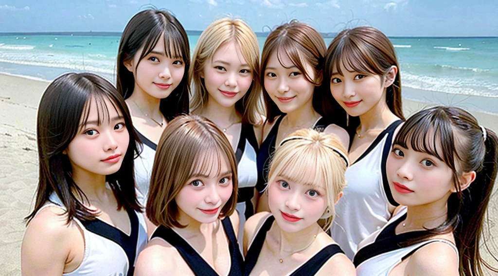 (6+girls),multiple girls,(Best quality, 8k, 32k, Masterpiece - SeaArt AI